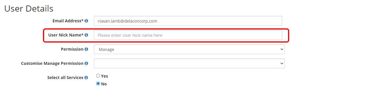 New User Management/User Configuration Guide – Delacon